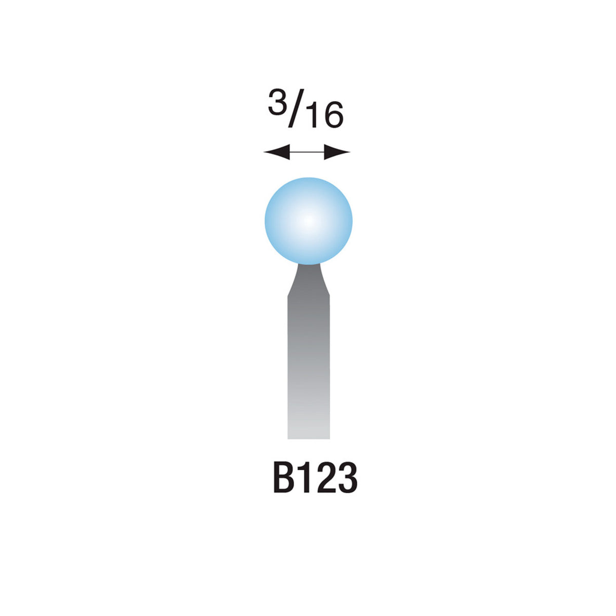 Light Blue Mounted Stones, 1/8" Shank (Pkg. of 24) – Gesswein Canada