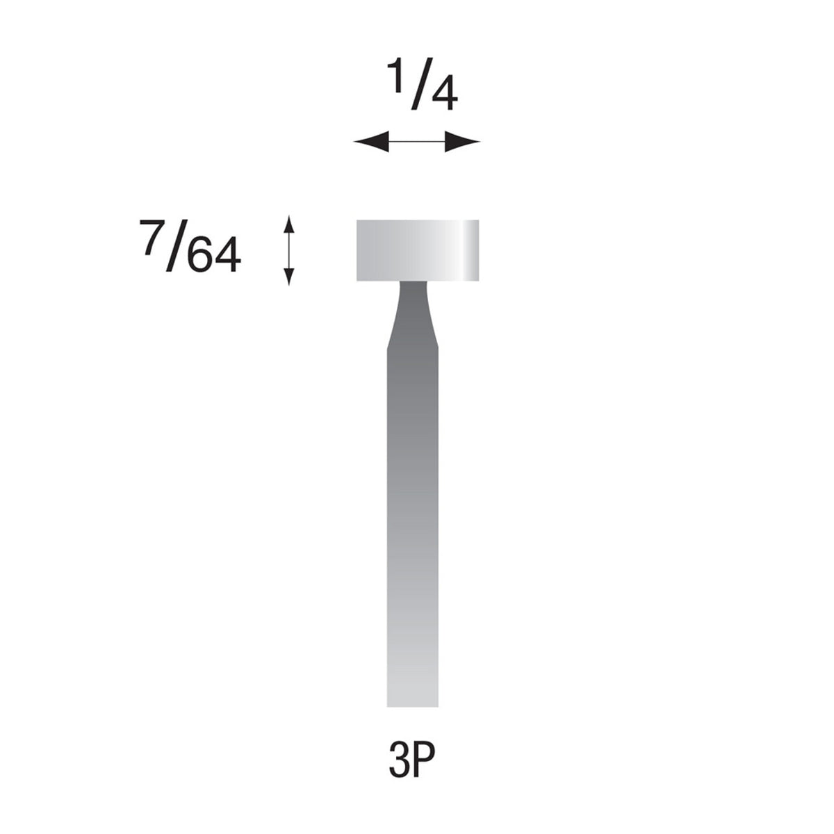 White Polishing Points, 3/32" Shank (Pkg. of 24) – Gesswein Canada